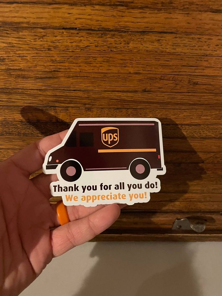 Thank you UPS sticker | StickyRooster